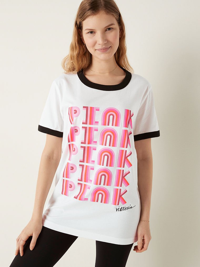 PINK Campus Ringer Tee – VALIRAM247.COM
